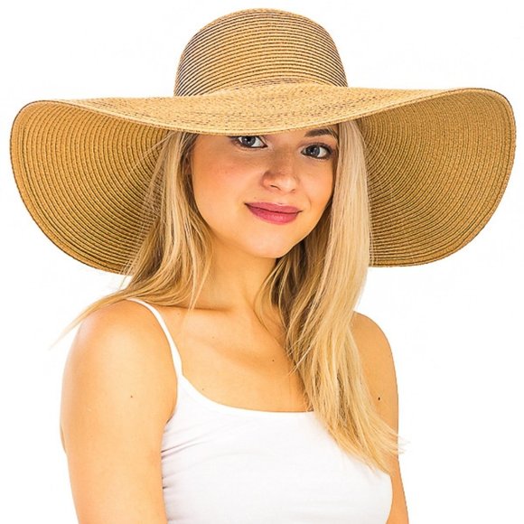 Accessories | Large Wide Brim Oversize Straw Beach Sun Hat | Poshmark